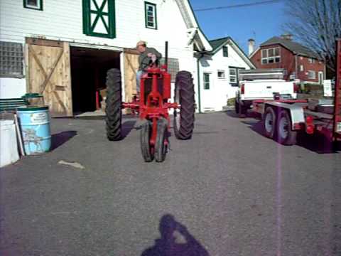 Tom Mill and his F14 going in the barn at tilly foster farm museum ...