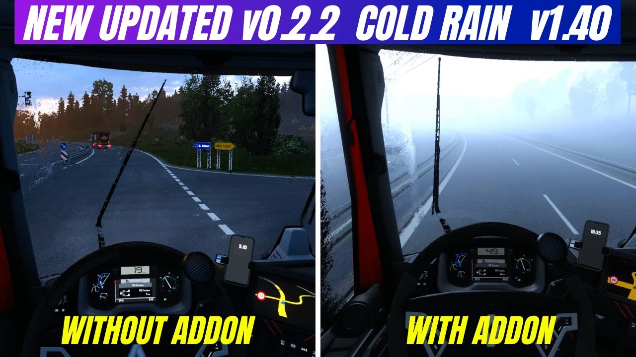 Euro Truck Simulator 2 | COLD RAIN v.0.2.2 Updated [ETS2 1.40] - YouTube