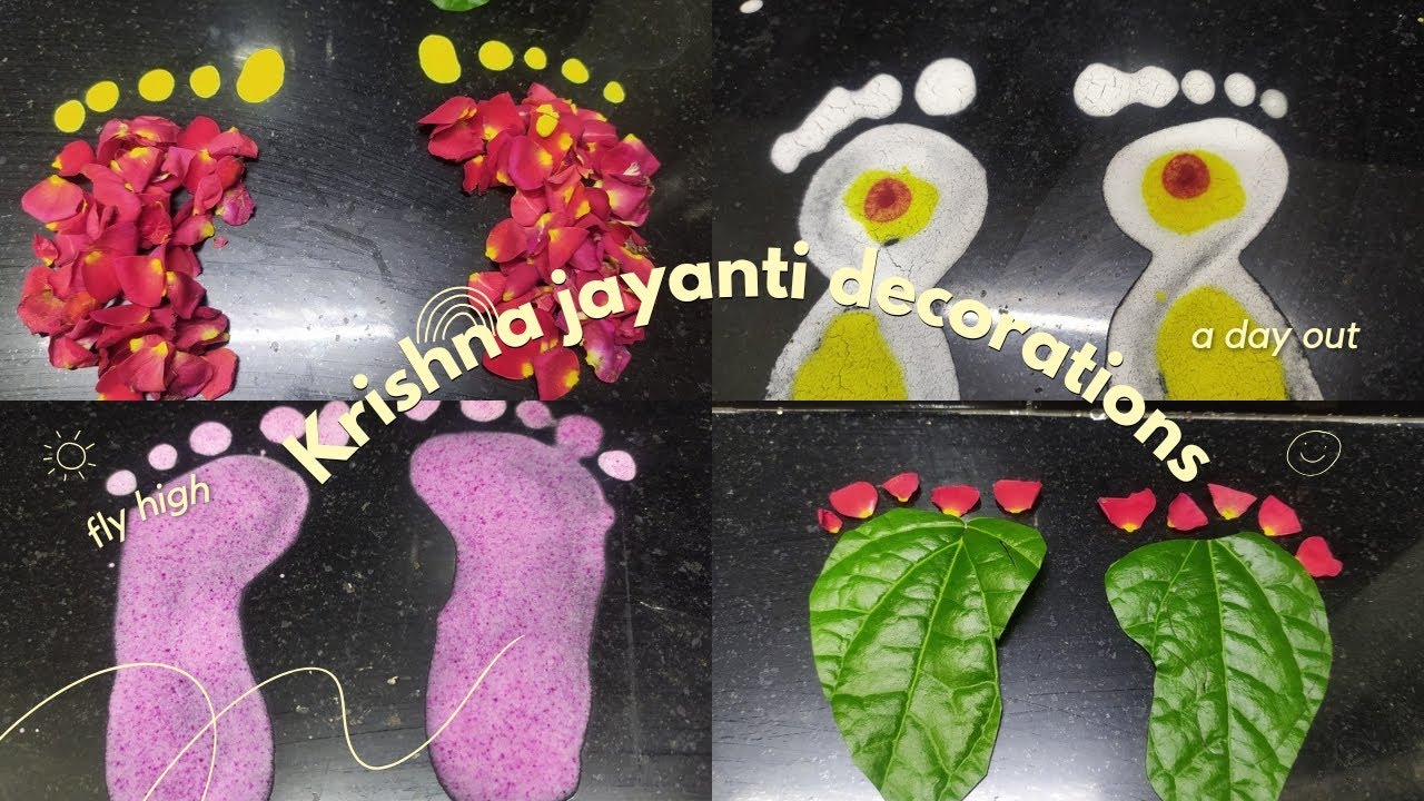 Simple and easy Krishna paatham |கிருஷ்ணர் பாதம்| Krishna jayanti ...