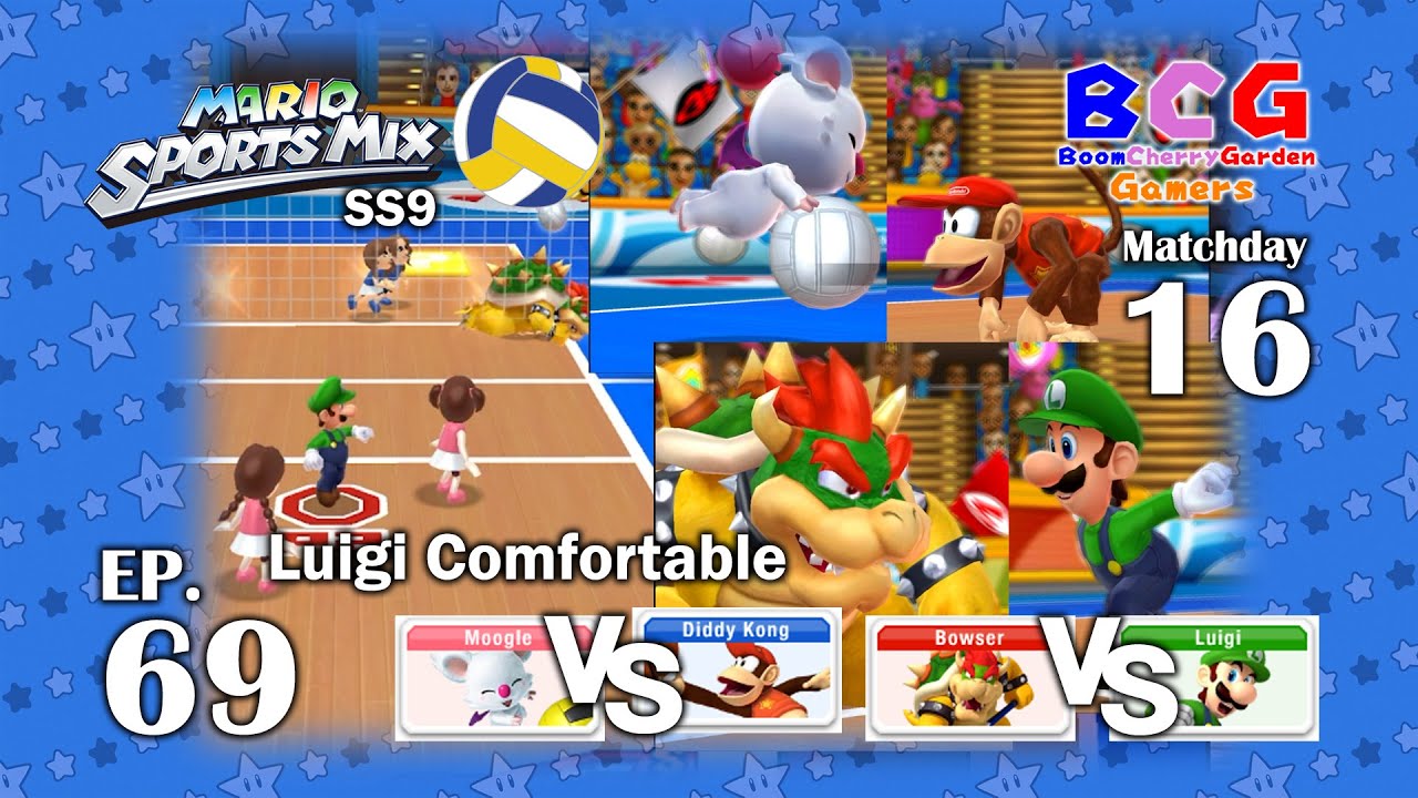Mario Sports Mix Volleyball SS9 (Hard Mode) EP 69 MD 16 Moogle-Diddy ...