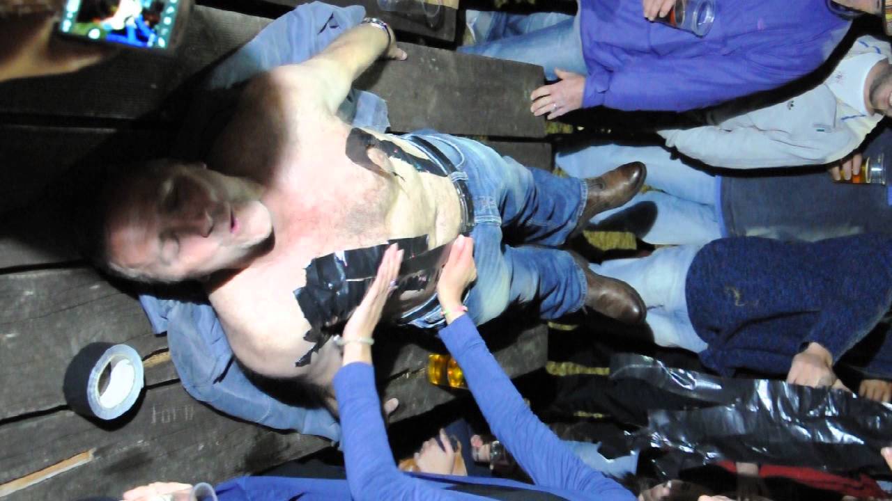 Neil Batty has his chest "waxed" with Duck tape!- Torrington Cavaliers ...