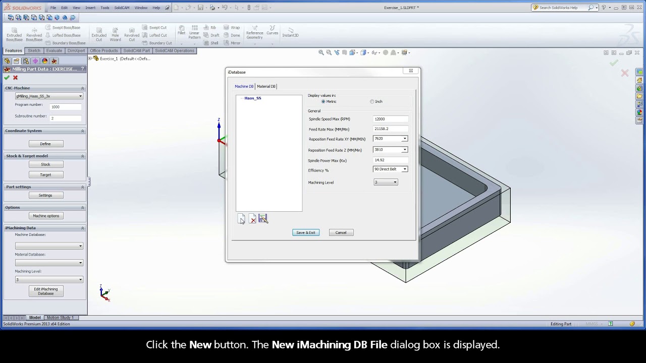 iMachining Training Course Exer #1 Define the iMachining Data Machine definition - YouTube