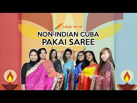 Non-Indian Cuba Pakai Saree