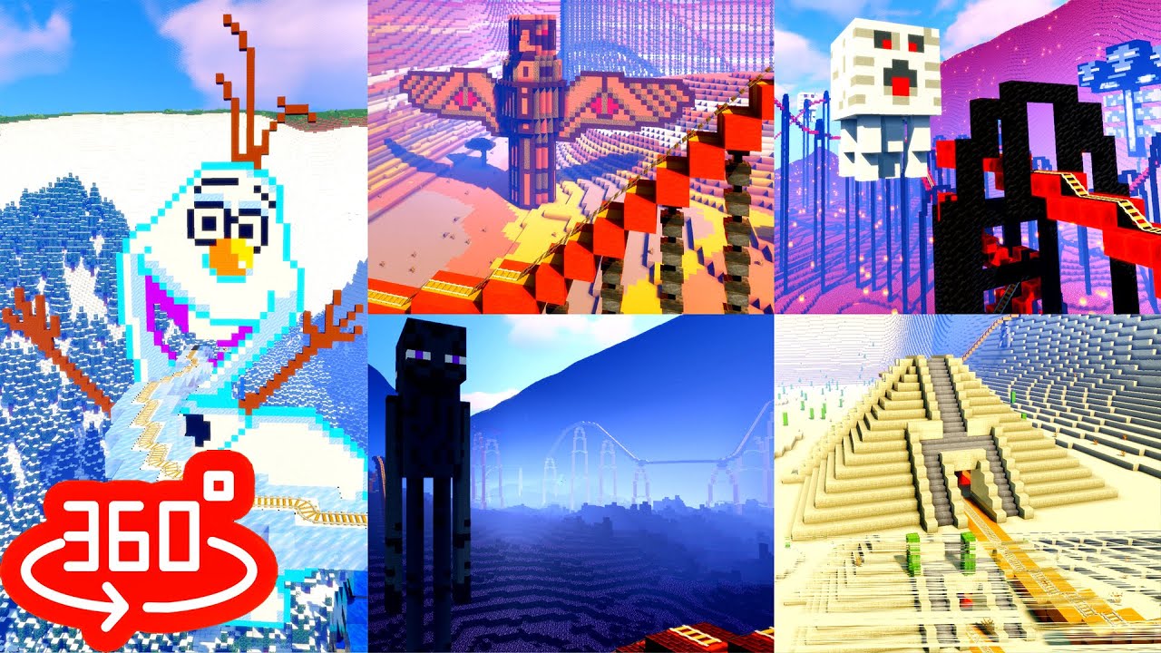 Multiverse - Minecraft 360° Video Roller Coaster Minecraft [VR] 4K ...