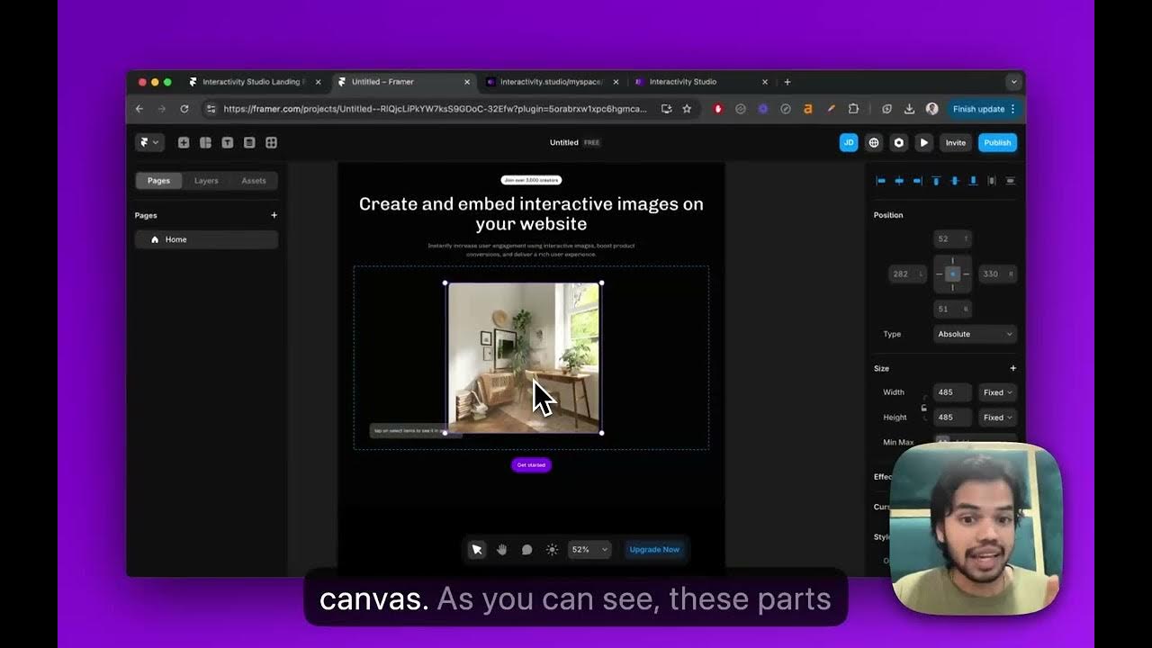 How to embed Interactive Images in Framer - Interactivity Studio Tutorial - YouTube