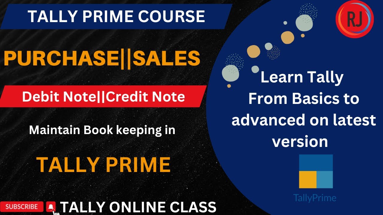 Sales||Purchase||Debit note||Credit note Entries in Tally Prime||Tally ...