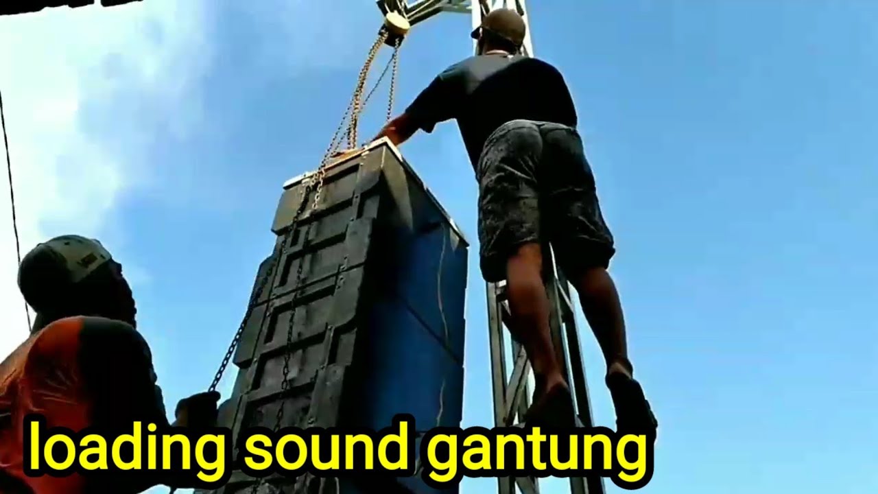 loading sound system gantung - YouTube