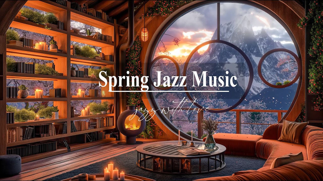 Happy Morning Spring In Cozy Living Room - Smooth Piano Jazz Music to ...