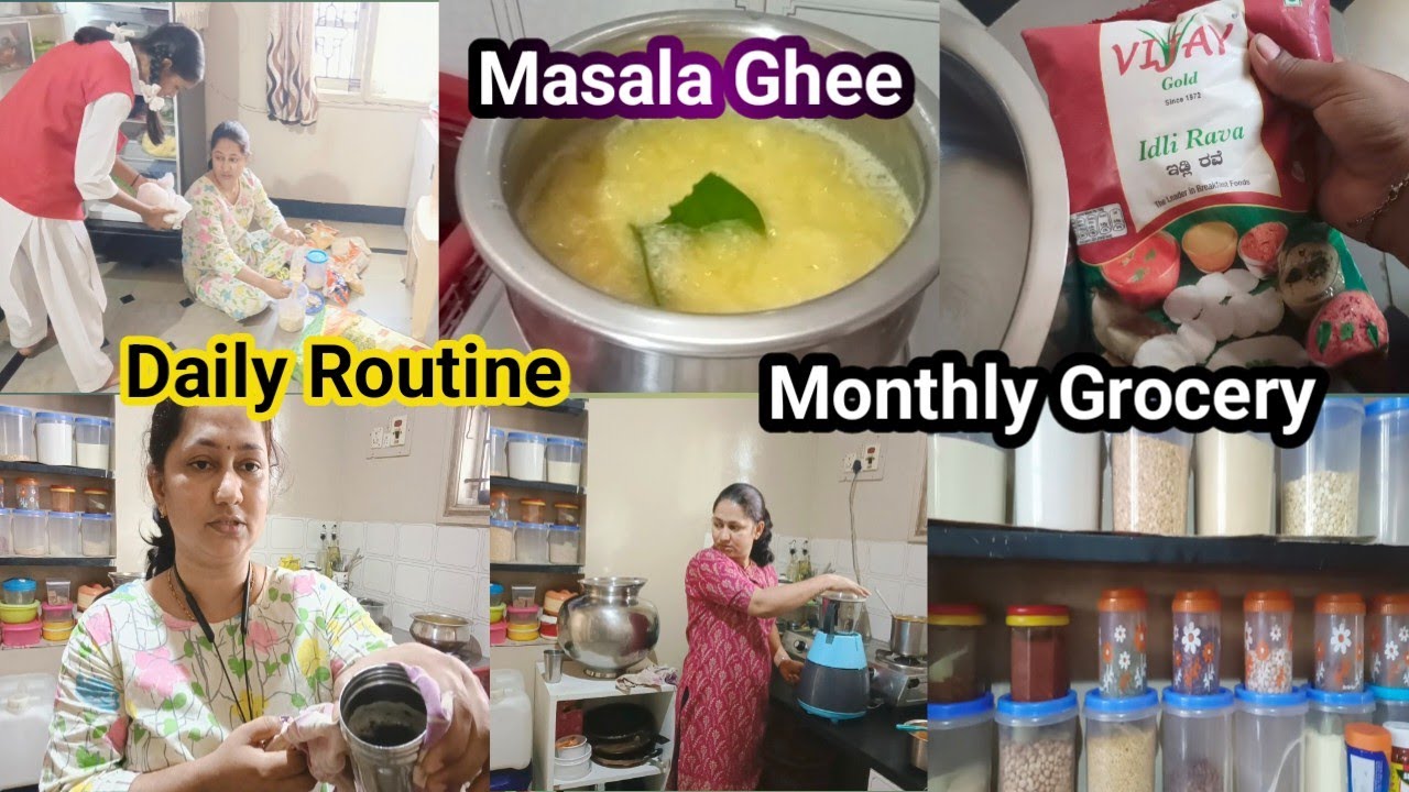 Vlog -27 Monthly Groceries/My Daily Day-Routine/Masala Ghee #video # ...