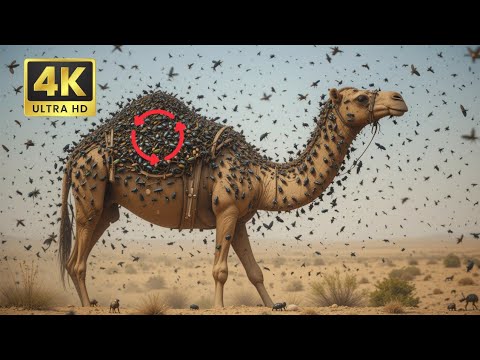 Camel hit by millions of black beetles #animalrescue #animal # ...