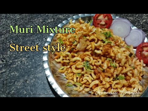 ||Muri Mixture - Street style / Muri Mixture recipe in telugu||# ...