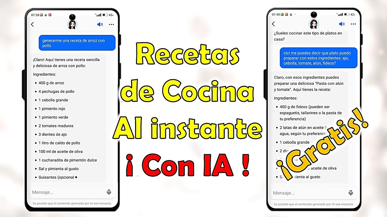 COMO GENERAR CUALQUIER RECETA DE COCINA CON INTELIGENCIA ARTIFICIAL ...