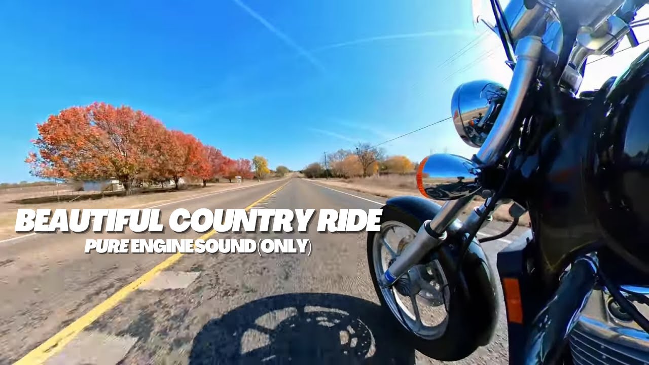Beautiful Country Ride - 4K - Pure Engine Sound (ONLY) - Relaxing ...