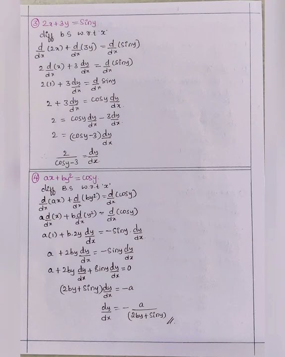 Derivatives of Implicit Functions (Exercise 5.3) - YouTube