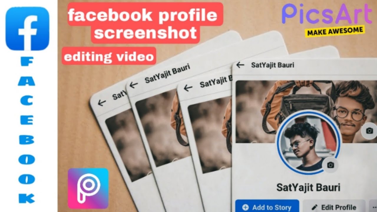 How to Facebook profile screenshot editing || new viral facebook photo ...