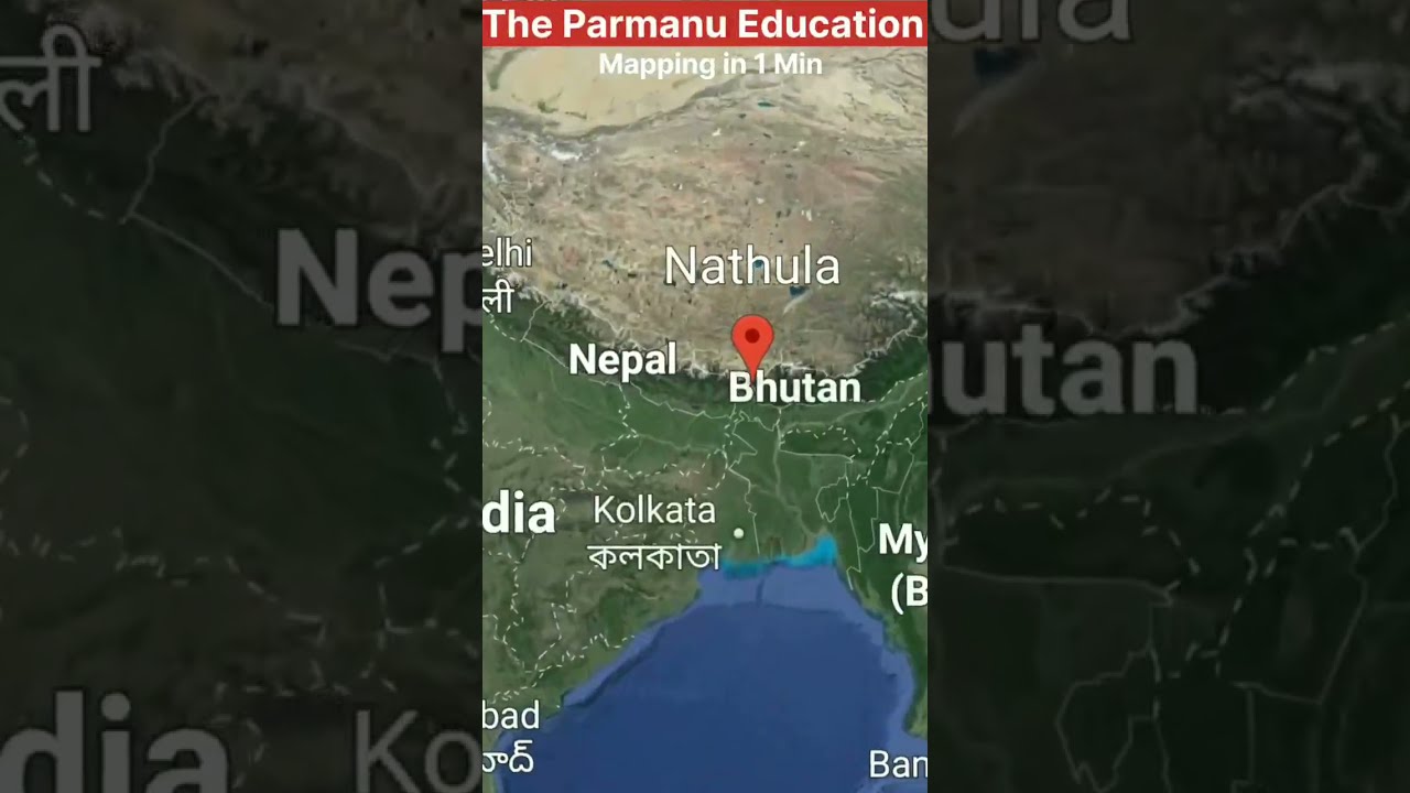 Nathula Pass - Mapping in 1 Min #geography #mapping #map #india #china ...