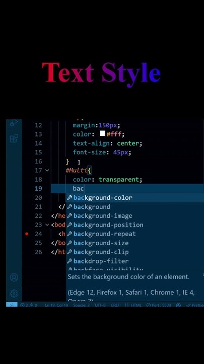 Create Multi-Color Text Design Using HTML & CSS 🌈 | Web Development Tutorial ! - YouTube