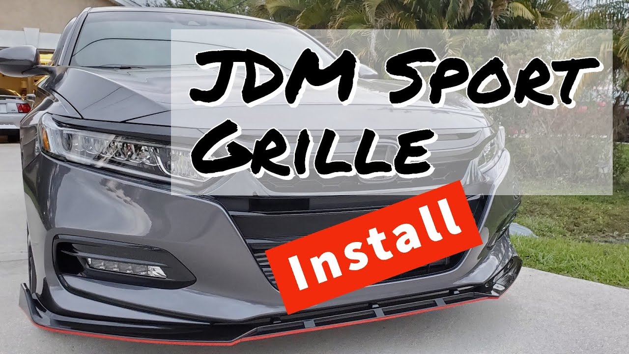 10th gen accord all black JDM sport grille install - YouTube