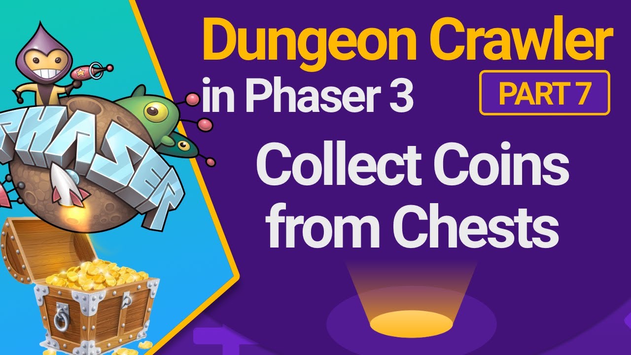 Collect Coins from Chests - Dungeon Crawler in Phaser 3 - Part 7 - YouTube