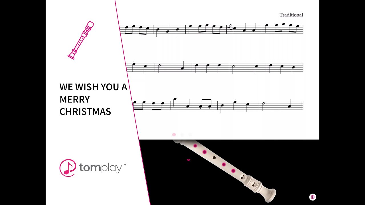 We wish you a merry Christmas - Recorder Sheet Music 🪈 - YouTube