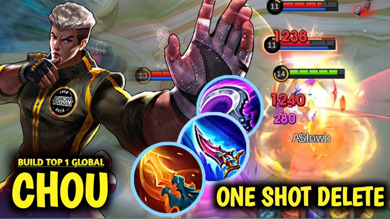 Chou Insane One Hit Kill Damage | One Hit Build and Emblem | Chou MLBB ...