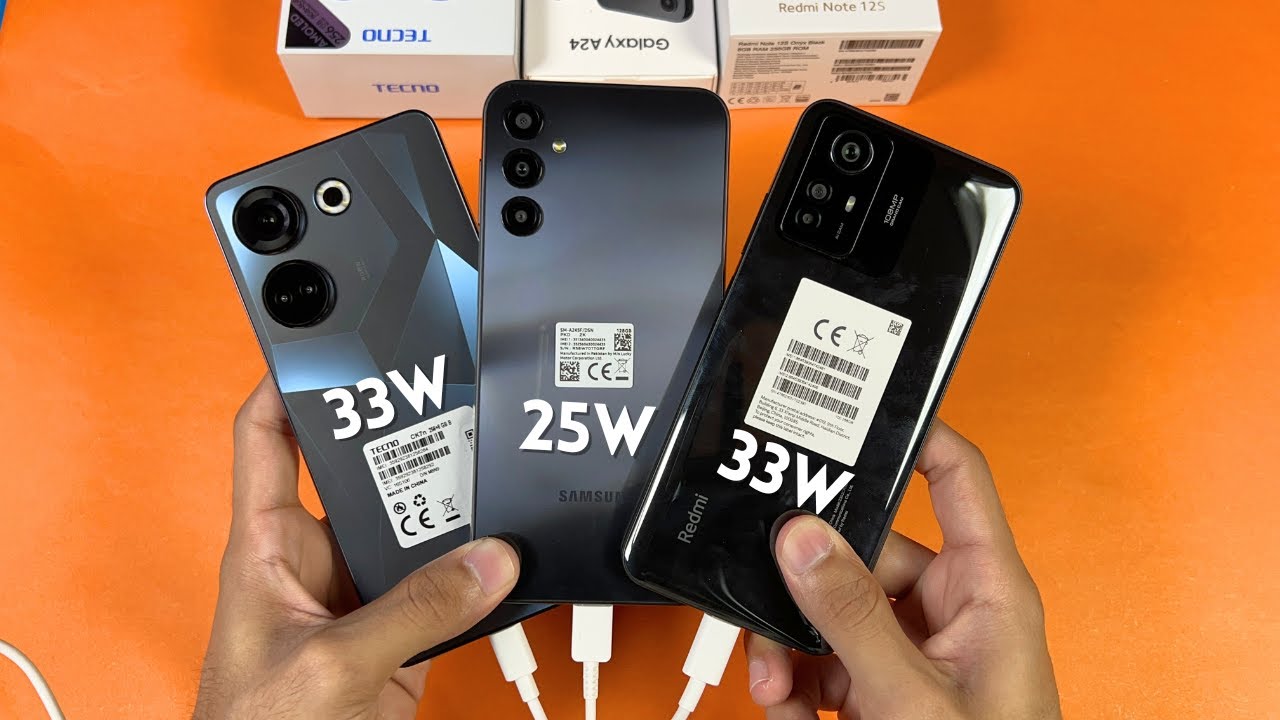Tecno Camon 20 Pro vs Samsung Galaxy A24 vs Redmi Note 12S - Battery ...