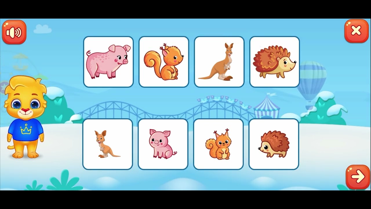 Lets Learn And Play Animal Matching Game For Kids... - YouTube