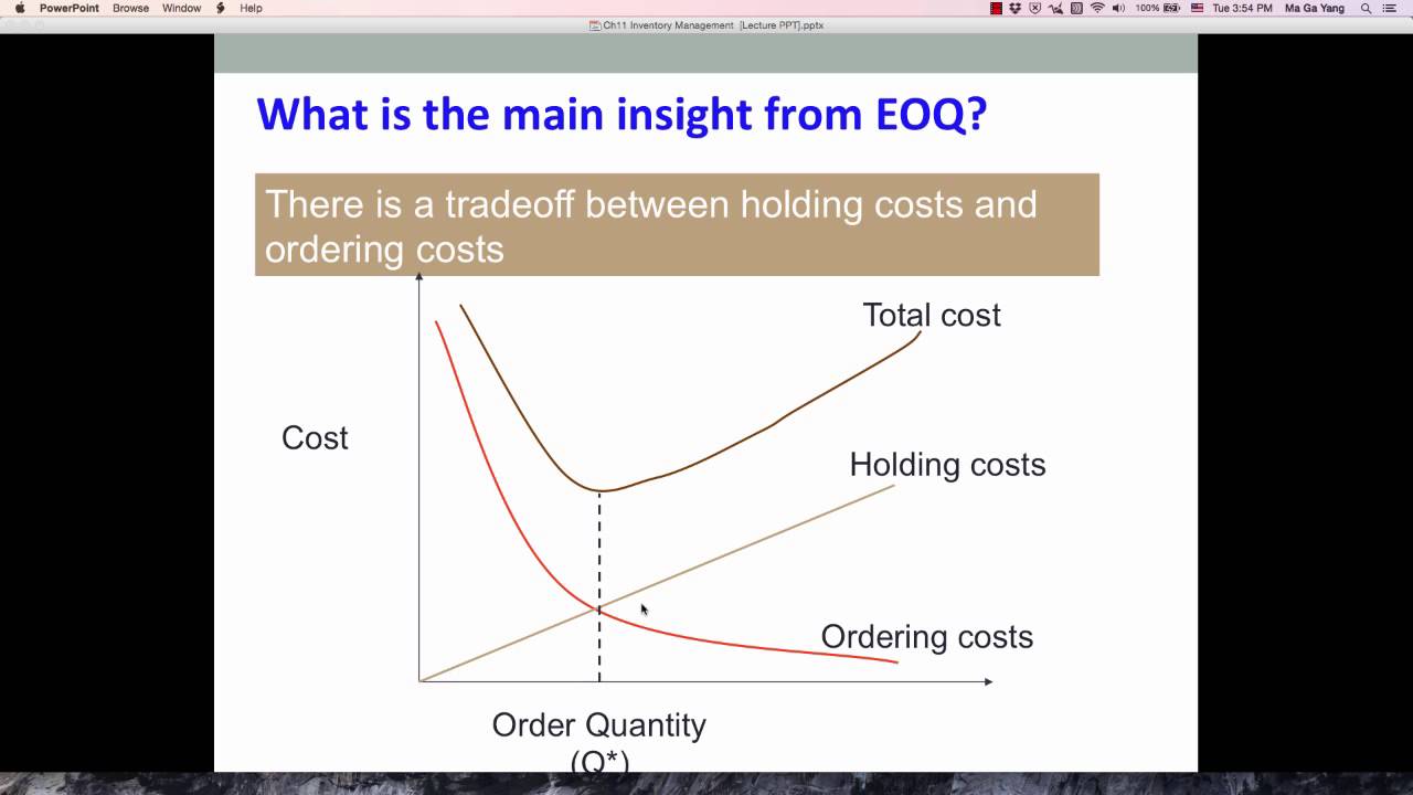 Lecture 11-3 The Overview of EOQ model - YouTube