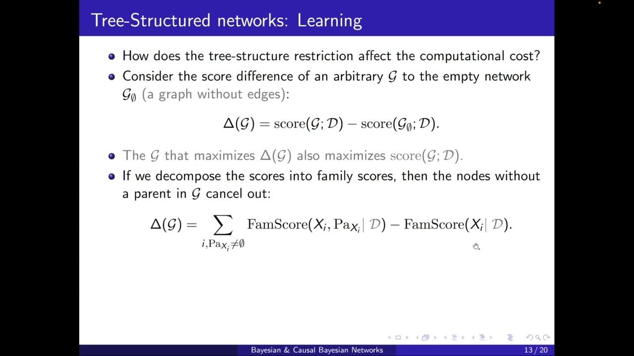 Structure learning 8: Score-based algorithms: Tree-structured networks - YouTube