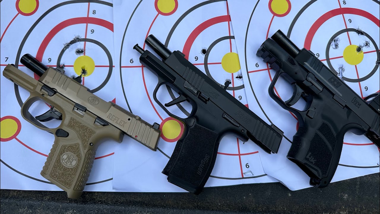 HK CC9 vs Sig 365 vs FN Reflex - Range and Close Up Comparison - YouTube