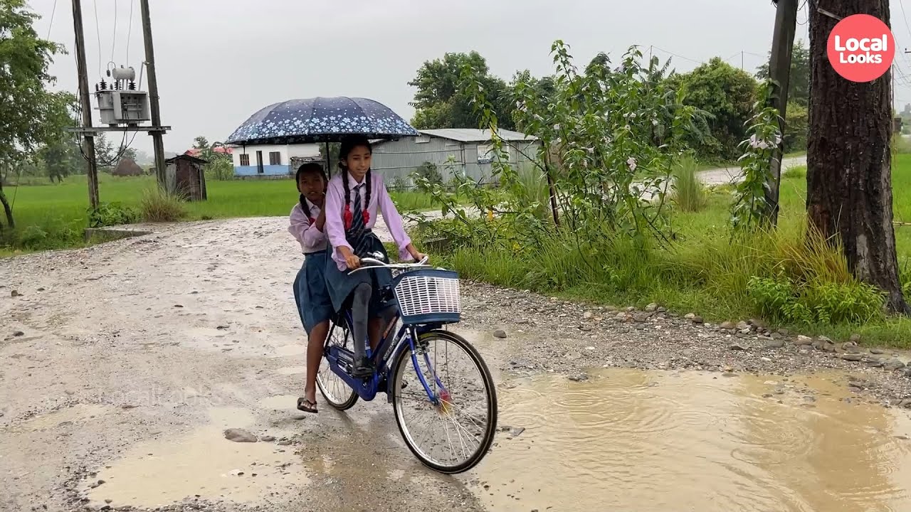 Walking through a Nepal Remote Village in the Rain - YouTube