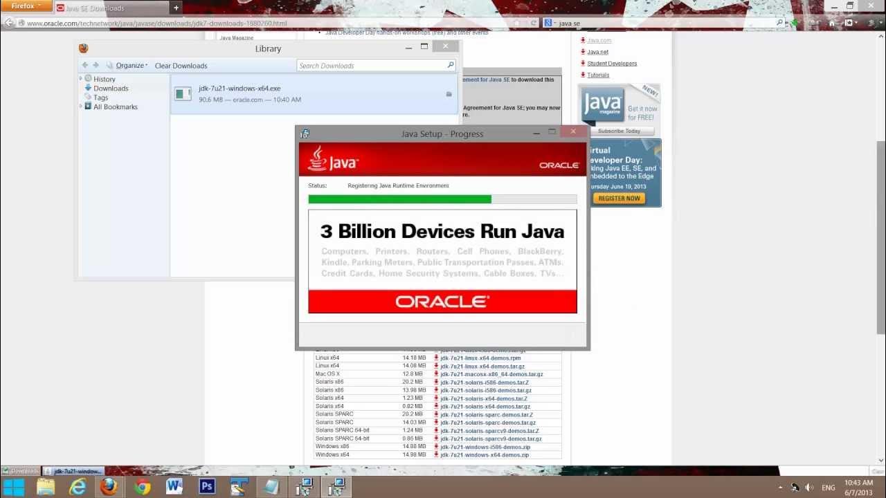 Installing Java 7 in Windows 8 - YouTube