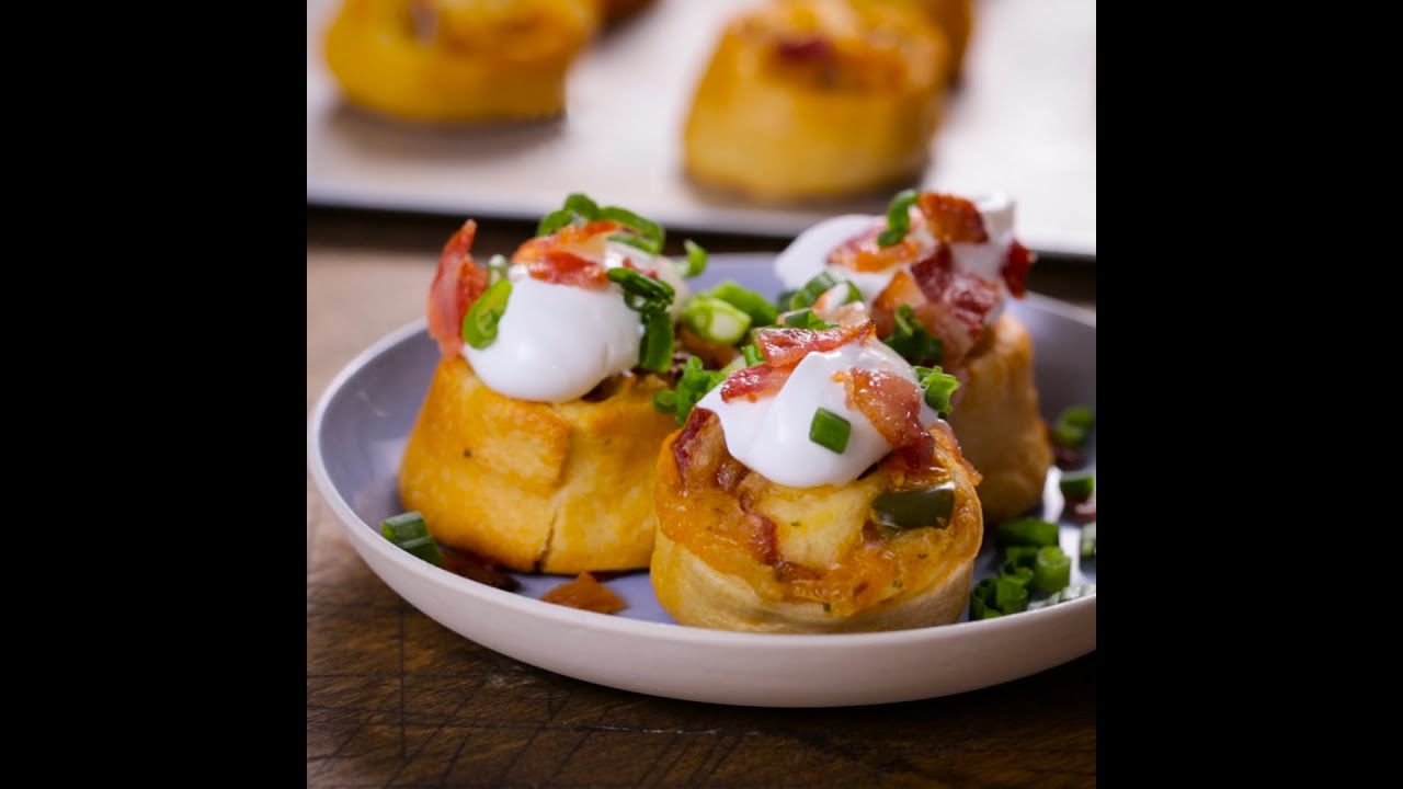 Loaded Potato Pinwheels - YouTube