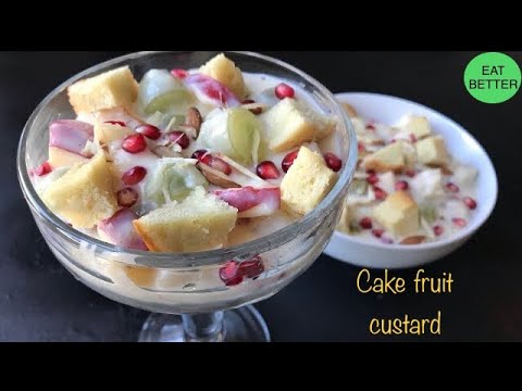 Cake fruit custard recipe || how to make fruit custard || fruit dessert ...