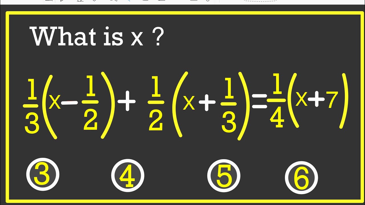 Linear equations with fractions - YouTube