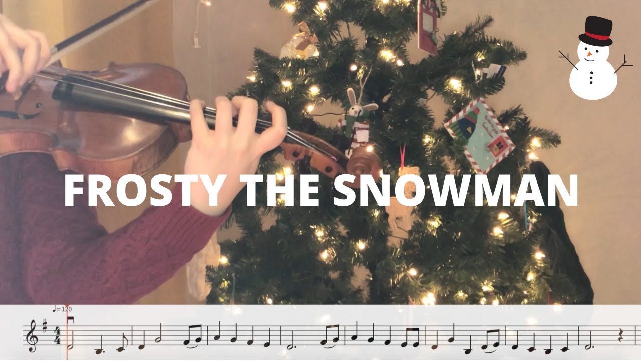 Frosty the Snowman_ violin play along with sheet music - YouTube