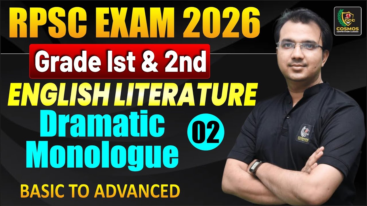 Dramatic Monologue Part 2 || RPSC Exam 2026 | Grade 1st & 2nd English ...