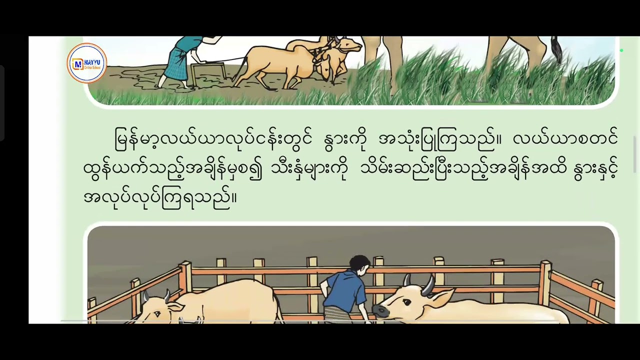 Grade 3 Burmese| အခန်း (၃) (ဃ) ကျရာခေါင်းစဉ်ပြောကြ၁မယ် Myanmar New ...