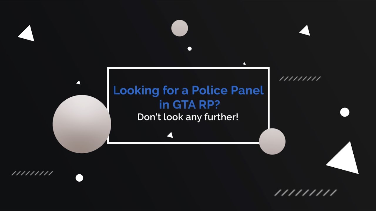 LSPD / Police Panel - GTA RP - YouTube
