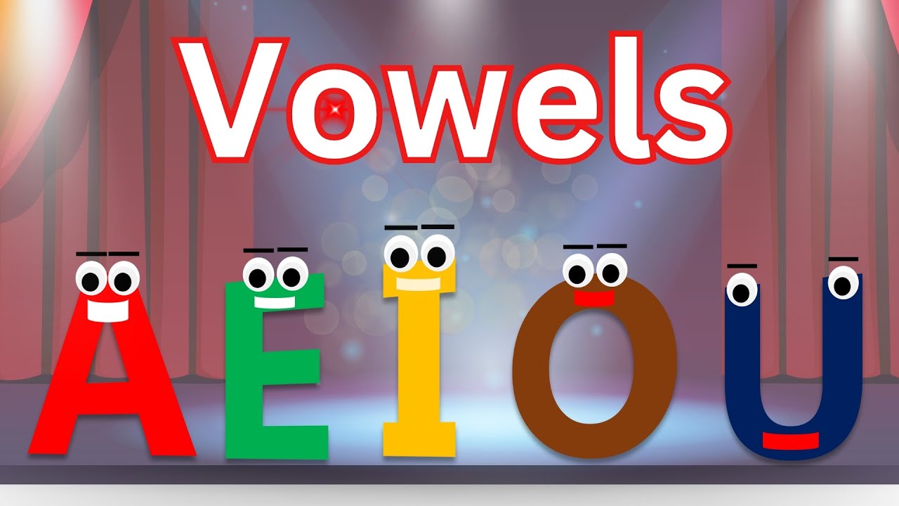 The Vowel Family | Vowels a e i o u - for kids and kindergarten - YouTube