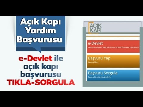 AÇIK KAPI BAŞVURUSU SORGULAMA.