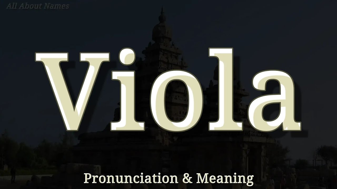 Viola - Two Ways to Pronounce and Meaning - YouTube