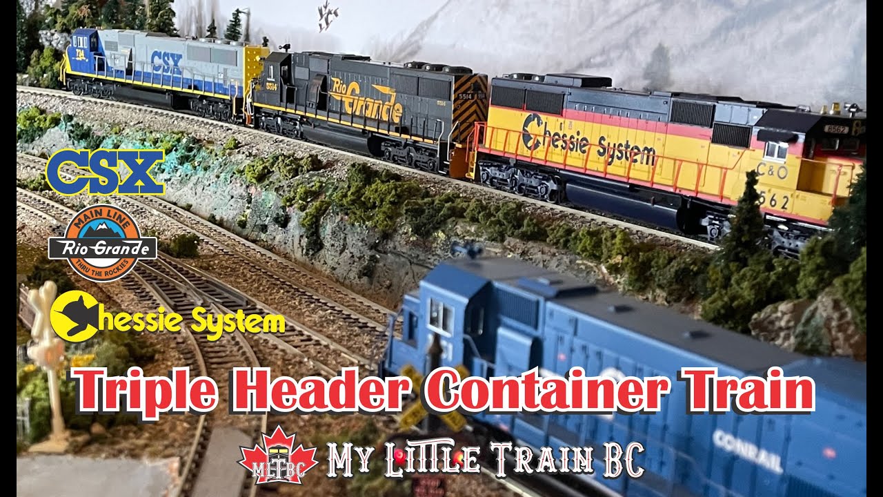 Triple Header Container Train - YouTube