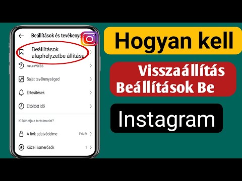 Az Instagram-beállítások visszaállítása 2024. Az összes Instagram-fiók visszaállítása
