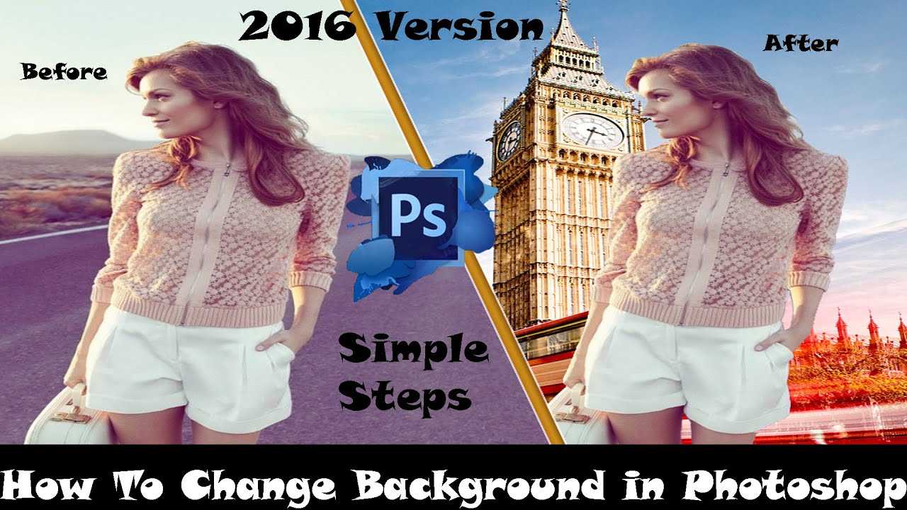 how to change the background of a picture in photoshop | delete ...