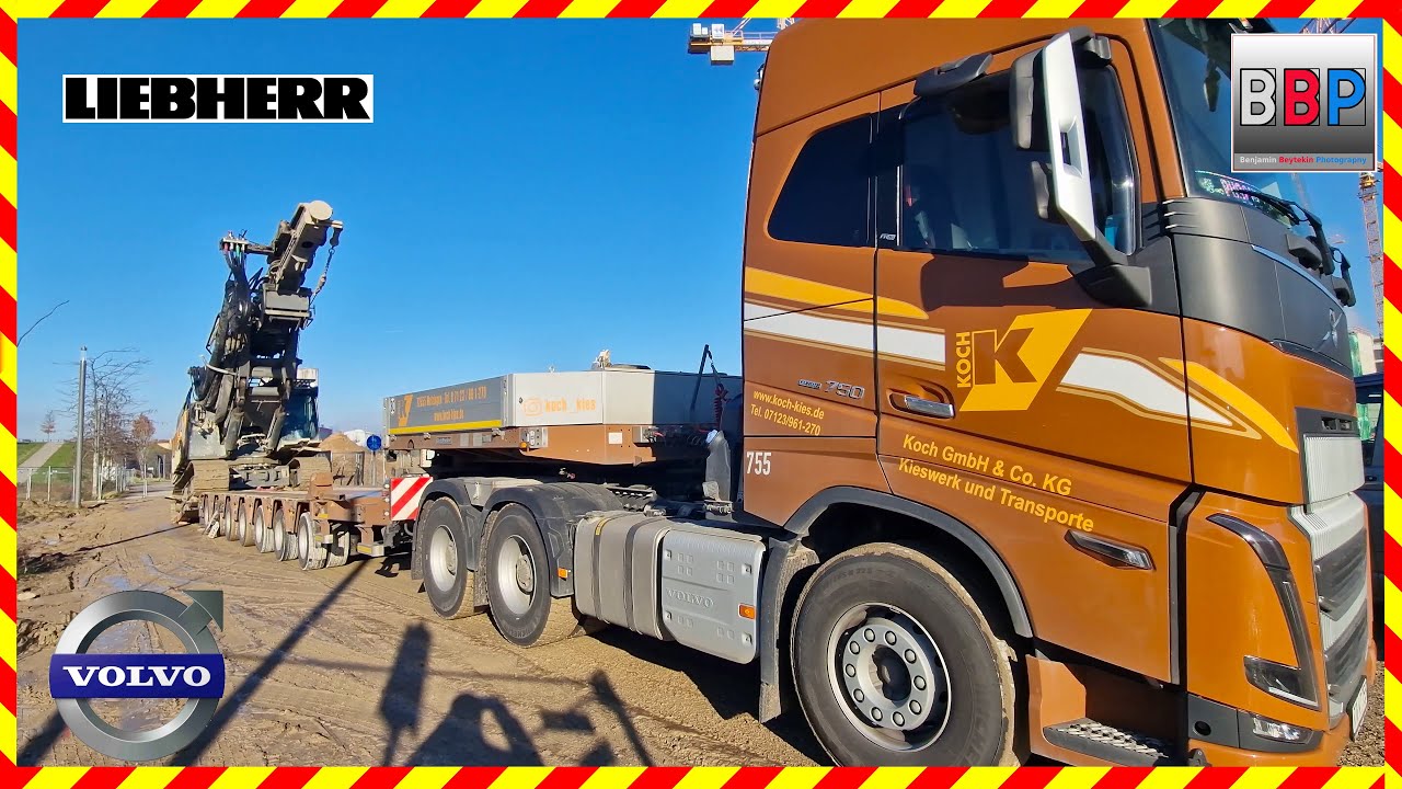 Verladung Liebherr LB 25 auf Tieflader, 2023. - YouTube