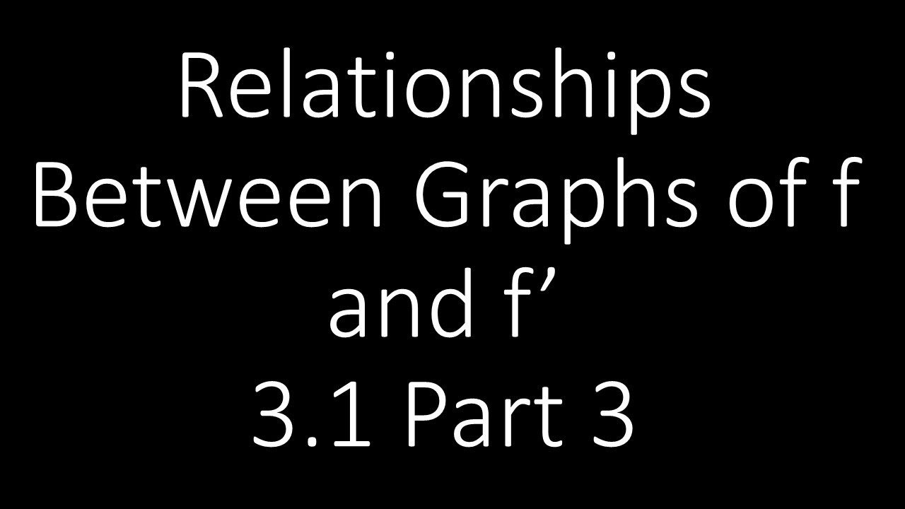 [Calculus] Relationship between f and f' - YouTube