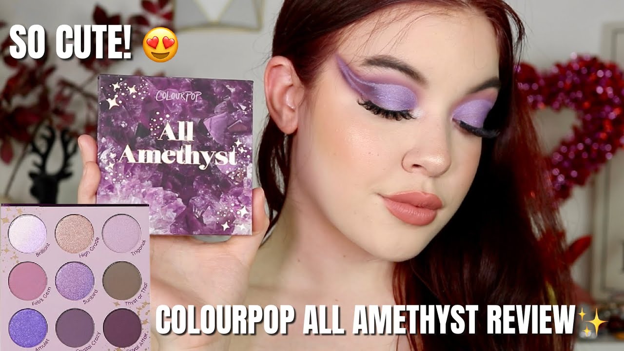 COLOURPOP ALL AMETHYST PALETTE | REVIEW + FIRST IMPRESSION! - YouTube