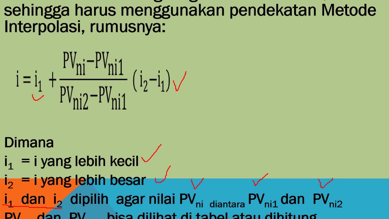 Menghitung Suku Bunga i pada Present Value Anuitas/Nilai Sekarang (PVn ...