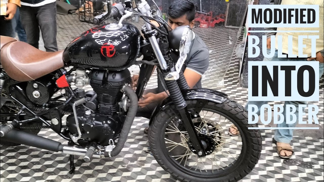 Royal Enfield Modified |Thunderbird 350 modified into custom Bobber ...